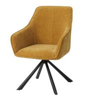 China FUPENG Swivel Dining Chair Leather/Fabric Sturdy Metal Base Various Colors Materials for sale