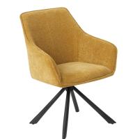 China FUPENG Swivel Dining Chair Leather/Fabric Sturdy Metal Base Various Colors Materials for sale