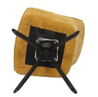 China FUPENG Swivel Dining Chair Leather/Fabric Sturdy Metal Base Various Colors Materials for sale