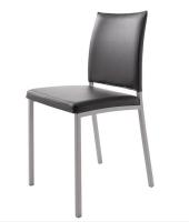 China Modern PU Leather Dining Chair with Iron Frame GY BK WH for sale