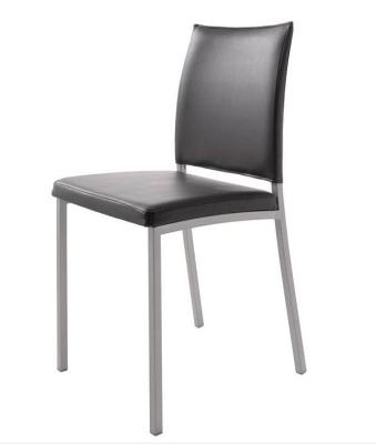 China Modern PU Leather Dining Chair with Iron Frame GY BK WH for sale