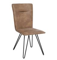 China Modern Leather Dining Chair with Iron Frame for sale