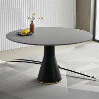 China Round Ceramic Top Dining Table Matte Surface Finish Loading Port Shenzhen Or Great for Commercial and Residential Dining for sale