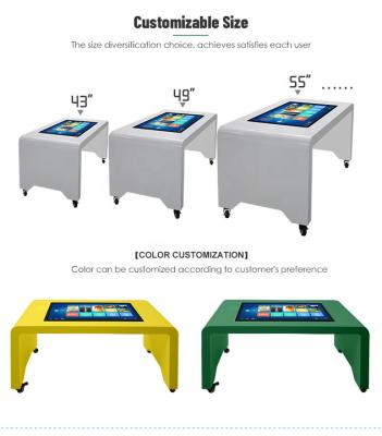 China Smart Interactive Touch Screen Coffee Table with 1080P IPS HD Display for sale