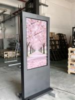 China Outdoor Floor Standing Touch Screen Kiosk 55 Inch Screen Size Floor Stand Mounting Effective Customer Engagement Display for sale