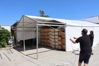 China Reliable Industrial Storage Tent With UV Resistant Covers And Easy Assembly for sale