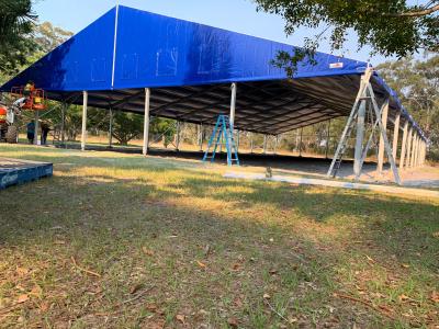 China UV Resistant Heavy Duty Industrial Tent For Equipment Storage Solutions Customizable for sale