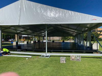 China Large Industrial Tent Warehouse Storage Tent With Waterproof PVC Covers for sale