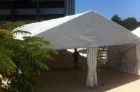 China Weatherproof Commercial Storage Tents With Enhanced UV Protection Flame Retardant Fabric for sale