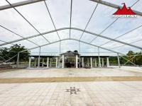 China Extra Wide Industrial Storage Tent With Column Free Interiors And Adjustable Heights for sale