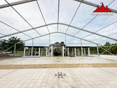 China Extra Wide Industrial Storage Tent With Column Free Interiors And Adjustable Heights for sale