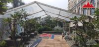 China 300 Person Luxury A Frame Wedding Marquee Tent With Clear Roof And Walls for sale
