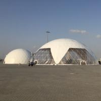 China Large Robust Geodesic Half Sphere Tent Events Commercial Dome Tent Weatherproof for sale
