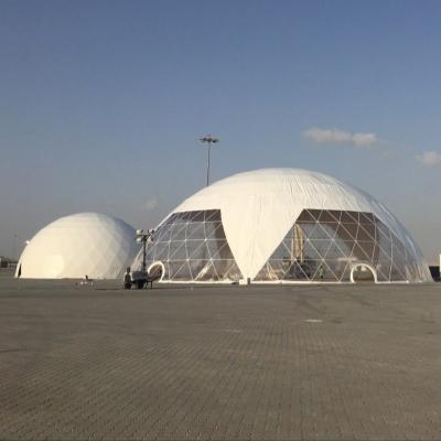 China Large Robust Geodesic Half Sphere Tent Events Commercial Dome Tent Weatherproof for sale