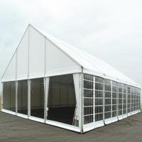China 12m Width A Frame Marquee with Easy To Assemble White PVC Sidewall and Clear PVC Sidewall for Outdoor Events for sale