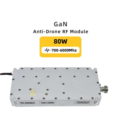 China 700-6000Mhz 80w Wide-band Lora GaN Anti FPV Digital Modulation Power Amplifier Module Counter Mavic autel Disruption for sale