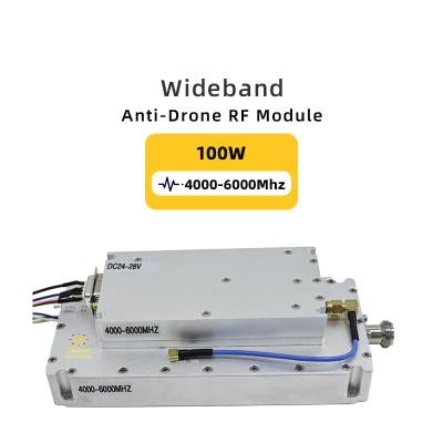 China 4000-6000MHz Frequency Range VCO Anti Drone 100W Signal Generator GAN Module for DJI RF Power Amplifier Drone Defense for sale