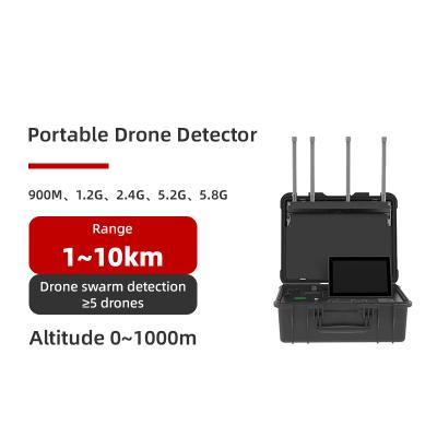 China 10km Long-Range Portable Drone Detector with Full-Band Coverage & Real-Time Alerts for UAV Detection and Anti-Drone RF Solution for sale