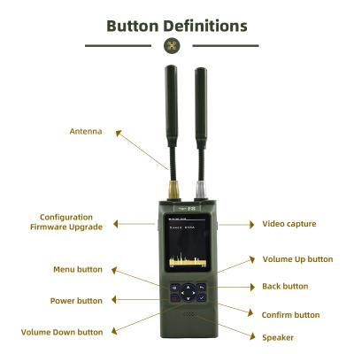 China Handheld Drone Detector with 100MHz-8000MHz Ultra-Wideband Coverage, Real-Time Video Capture and Precise Direction Finding for sale