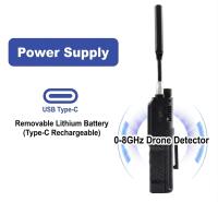 China Professional Drone 0-8GHz Signal Detector for OFDM HD FPV and FM Analog Transmission with Vibration Sound Alarm and Built in Data Logging for Airport Security for sale