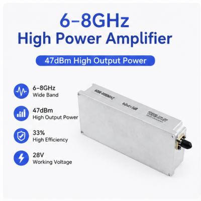 China TZ-6000-8000 50W GaN RF Power Amplifier | 6000-8000MHz Wideband Module for sale