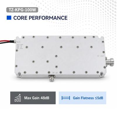 China 100W 300-2700MHz High-Power RF Amplifier Module Built-in Temperature VSWR & ALC Protection Broadband Coverage for Low-Altitude Security Systems for sale