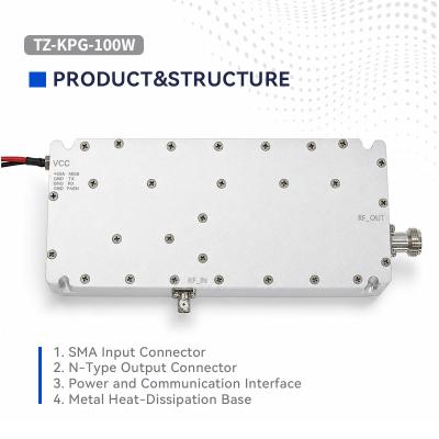 China High-Performance Solid-State RF Transmission Module 100W Output Power 300-2700MHz Wideband Real-Time VSWR Monitoring Over-Temperature & ALC Safeguards for Fixed & Mobile Deployment for sale