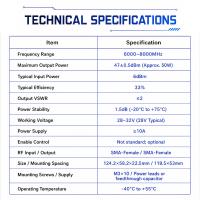 China 50W 6000-8000M Anti-Drone High Power Amplifier Module for UAV Defense for sale