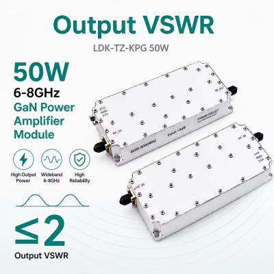 China 6000-8000MHz GaN Power Amplifier 50W RF Module High Reliability Broadband Amplifier for Counter UAV Systems for sale