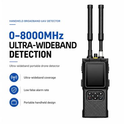 China Portable Handheld UAV Detector 0-8000MHz Wideband FPV Drone Detection Device for sale