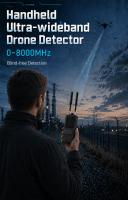 China Portable Handheld UAV Detector 0-8000MHz Wideband FPV Drone Detection Device for sale