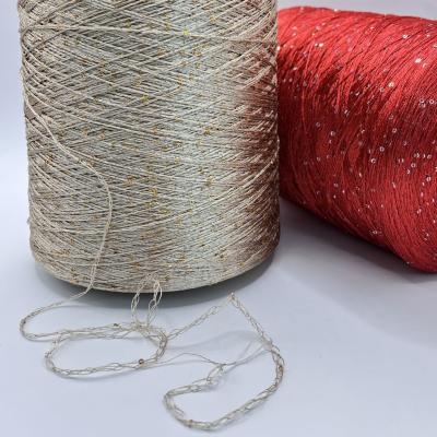 China 1/5.5NM 100% Polyester Sequin Yarn Eco-Friendly For Both Beginner And Advanced Crafters for sale