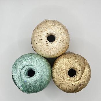 China 100% Polyester Hand Arm Knit Yarn Super Bright Decoration With Clothing Ornament for sale