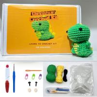 China Cute Dinosaur DIY Crochet Kit 1/16NM Crafts Knitting Tool Kit for sale