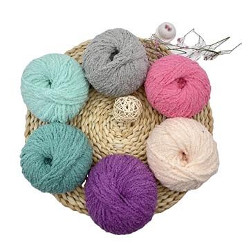 China 1/1.6NM 100% Polyester Fluffy Light Half Pile For Sock Gloves 3 Ply for sale