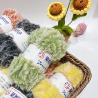 China 1/3.8NM 100% Polyester Section Dyed Toothbrush Yarn For Beginner Knitting for sale