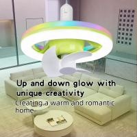China Ceiling Fan E27 Socket Light With Remote Adjustable Smart LED Fan RGB for sale