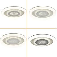 China Installed In The Study Bedroom Living Room Acrylic 3-color Round Acrylic LED Dimming LED Ceiling Lights for sale