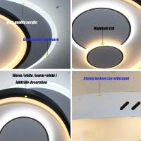 China Installed In The Study Bedroom Living Room Acrylic 3-color Round Acrylic LED Dimming LED Ceiling Lights for sale