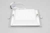 China Indoor Lighting Recessed Mounted Square Slim Led Commercial Glass Panel Light for sale