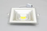 China Indoor Lighting Recessed Mounted Square Slim Led Commercial Glass Panel Light for sale
