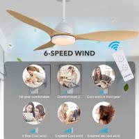 China Modern Design 48 Inch Indoor Living Room Remote Control Led Ceiling Fan With Light for sale