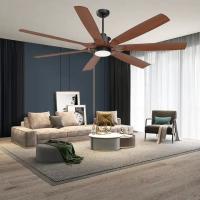 China Moden Wooden HCA087 Solid Wood Led Chandelier Remote Control Ceiling Fan for sale