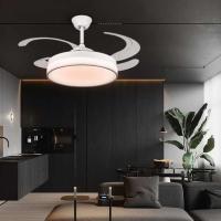 China Indoor Fan Silent Ceiling Light Home Bedroom Light Dining Living Room Hotel Modern Fan Light for sale