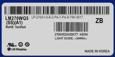 China LM270WQ5-SSA1 LG Display 27.0