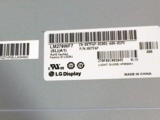 China 27.0in RGB 300cd/m2 NTSC TFT LCD Panel LM270WF7-SLA1 FHD 81PPI for sale
