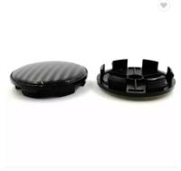 China Custom Aluminum Logo Carbon Fiber Pattern Car Wheel Center Hub Cap Cover 60mm 70mm for sale