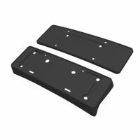 China Anodized CNC Machined Stainless Steel Car License Plate with 4 LED Lights for sale