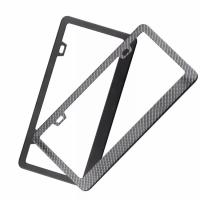 China Anodized CNC Machined Stainless Steel Car License Plate with 4 LED Lights for sale