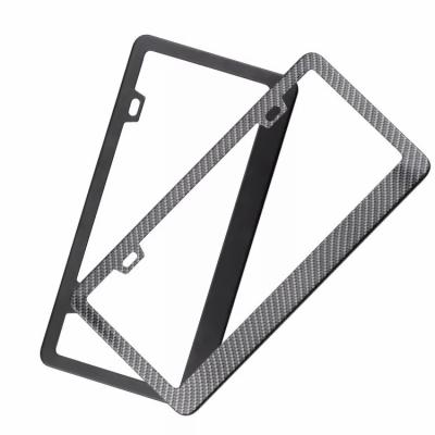China Anodized CNC Machined Stainless Steel Car License Plate with 4 LED Lights for sale